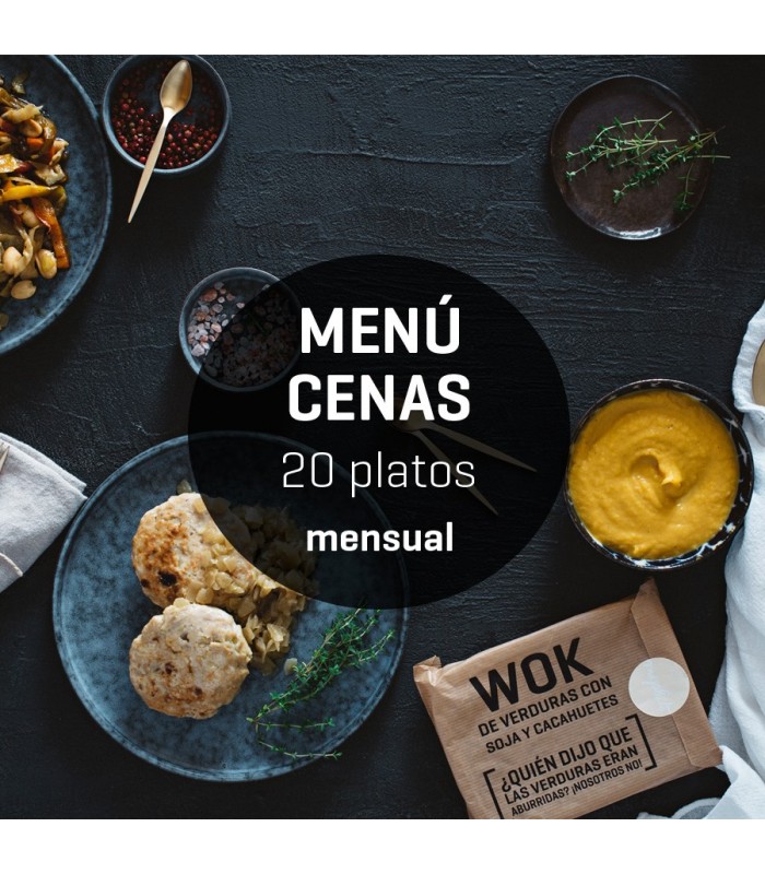 Menú menusal cenas ligeras 20 platos - Miplato